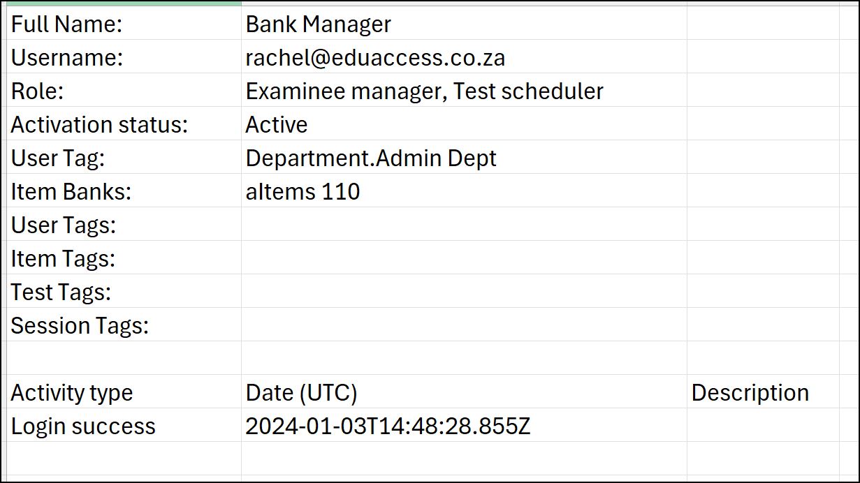 Creating and Managing Users – Assessment Systems
