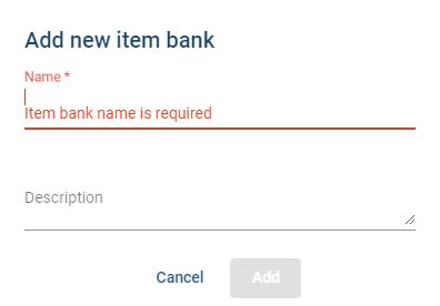 Creating a New Item Bank – Assessment Systems